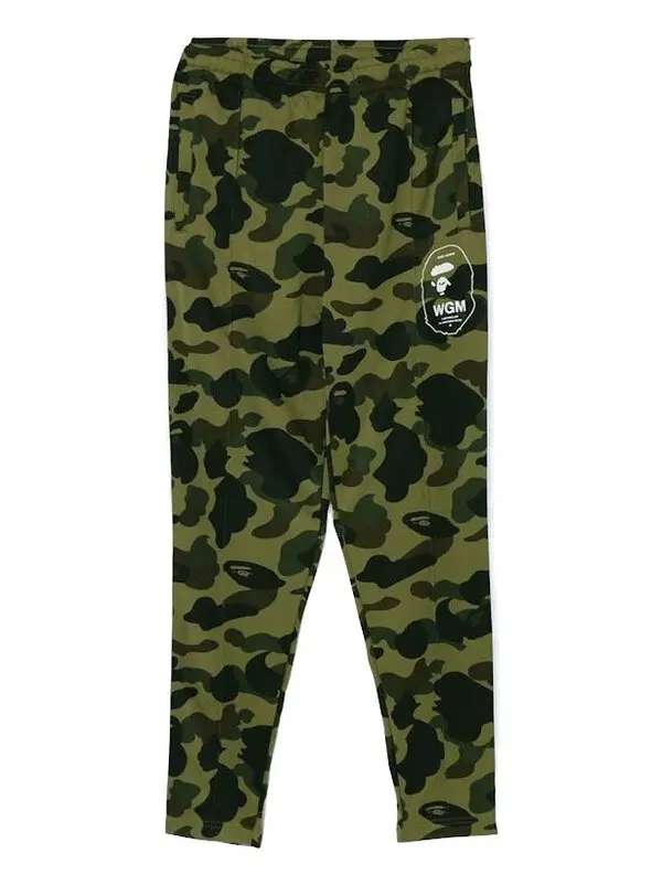 A BATHING APE 1st Camo Line Jersey Pants - Green