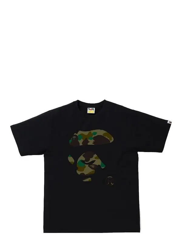 A BATHING APE 1st Camo Ape Face Tee Shirt - Black/green