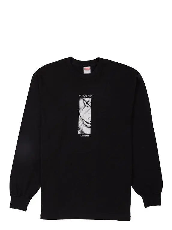 Supreme The Crow Long Sleeve Tee Shirt - Black