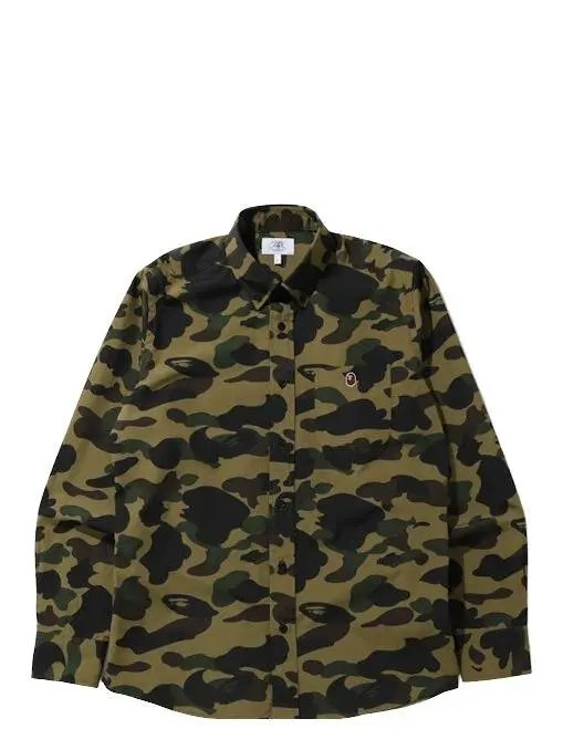 A BATHING APE 1st Camo Bd Long Sleeve Shirt - Green