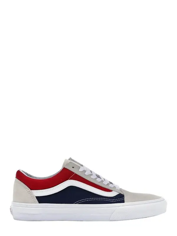 VANS Old Skool Retro Block Sneakers - White/red/dress Blues