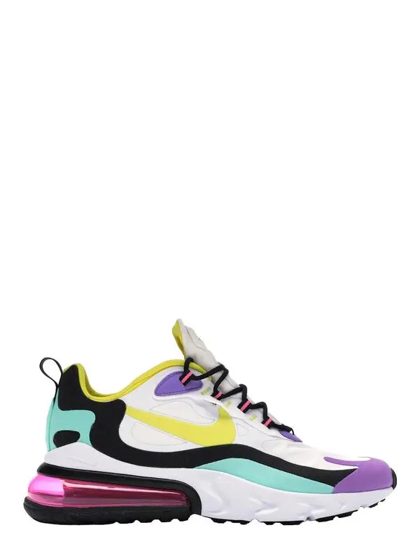 Nike Max 270 React Geometric Art Sneakers - White/black/bright Violet