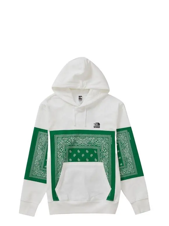 Supreme The North Face Bandana Hooded Sweatshirt - White