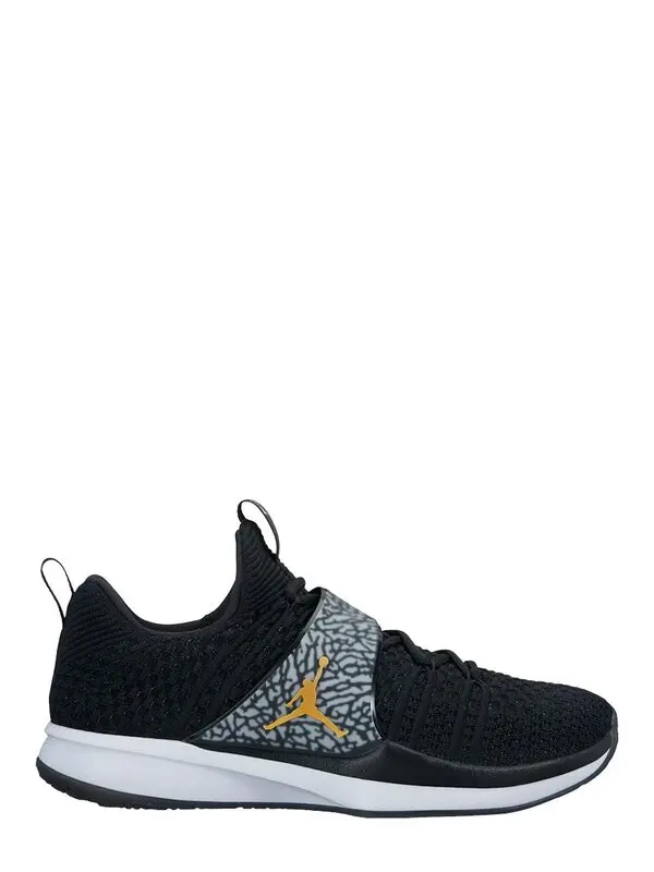 JORDAN Trainer 2 Flyknit Sneakers - Black/metallic Gold/white