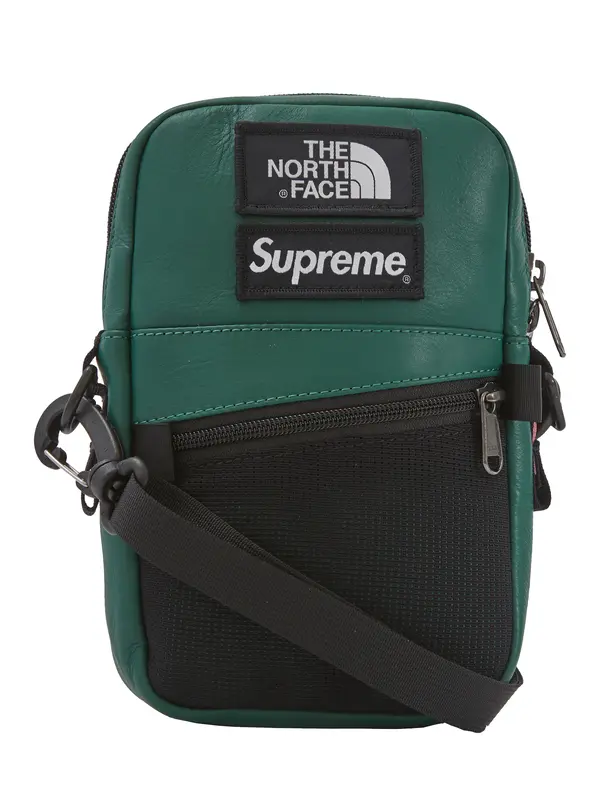 Supreme The North Face Leather Shoulder Bag - Dark Green