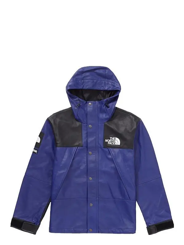Supreme The North Face Leather Mountain Parka Jacket - Royal