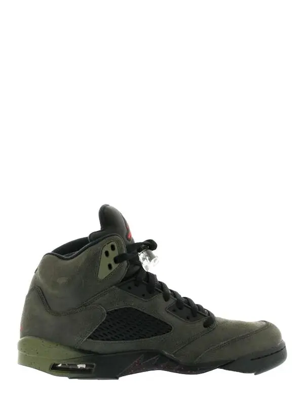 JORDAN 5 Retro Fear Pack Sneakers - Sequoia/fire Red/medium Olive