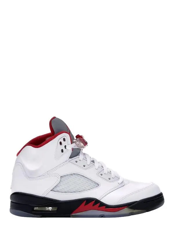 JORDAN 5 Retro - White/fire Red/black