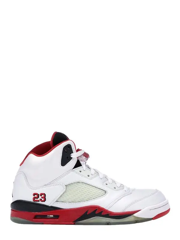 JORDAN 5 Retro Sneakers - White/fire/red