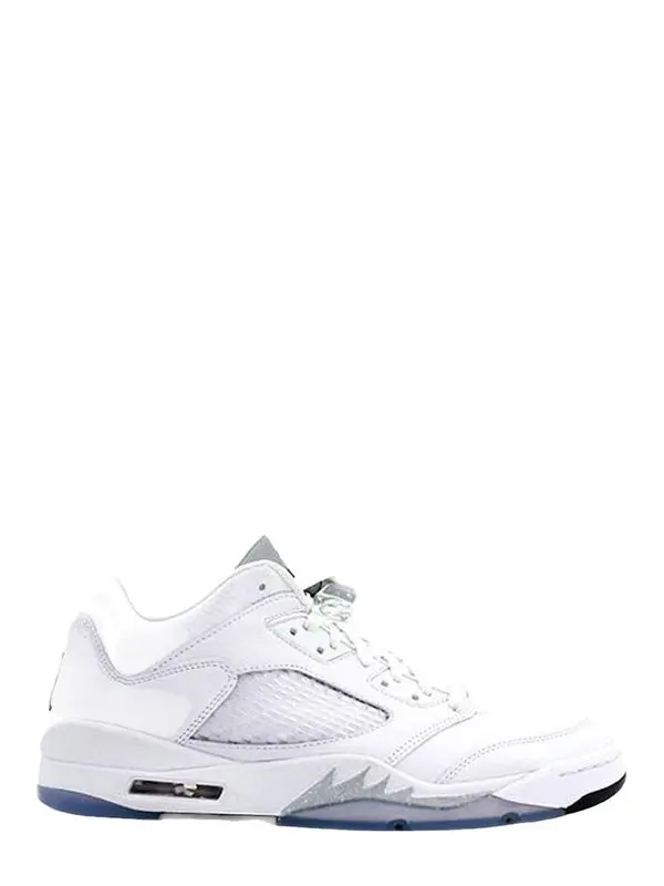 JORDAN 5 Retro Low Metallic Sneakers - White/black/metallic Silver