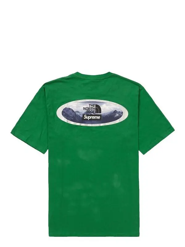 Supreme The North Face Mountains Tee Shirt - Green