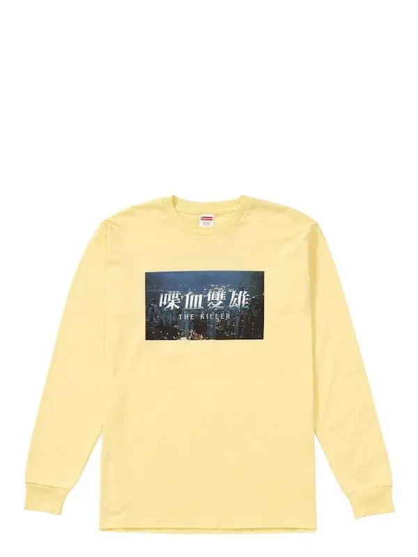 Supreme The Killer Long Sleeve Tee Shirt - Pale Yellow