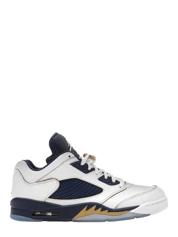 JORDAN 5 Retro Low Dunk From Above Sneakers - White/metallic Gold Star/midnight Navy Blue