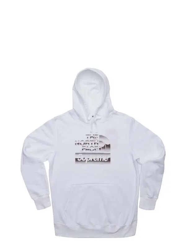 Supreme The North Face Metallic Logo Hooded Sweatshirt - White