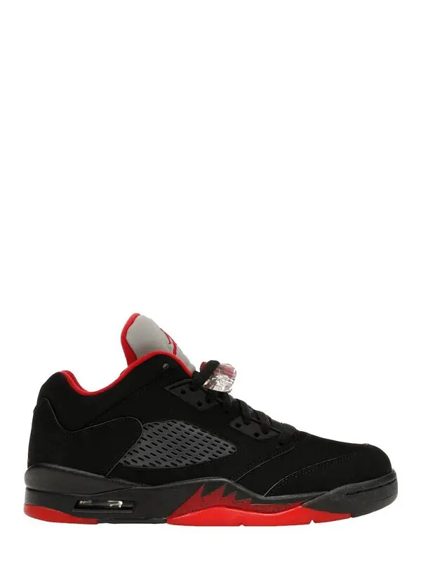 JORDAN 5 Retro Low Alternate 90 Sneakers - Black/gym Red/metallic Hematite