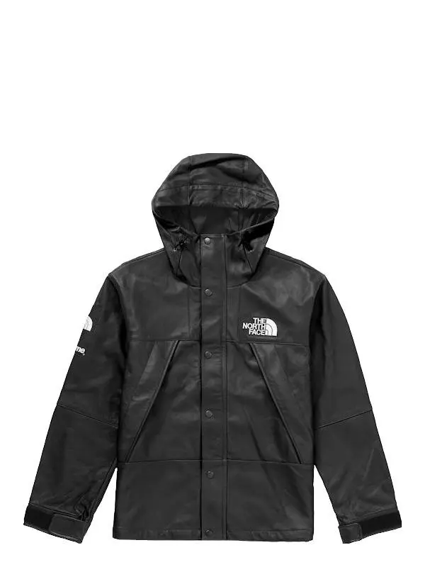 Supreme The North Face Leather Mountain Parka Jacket - Black
