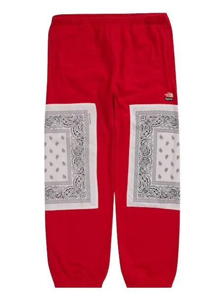Supreme The North Face Bandana Sweatpant - Red