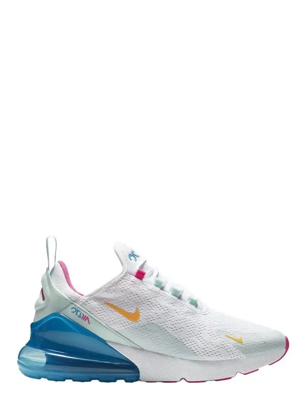 Nike Air Max 270 Sneakers - White/university Gold/laser Fuchsia