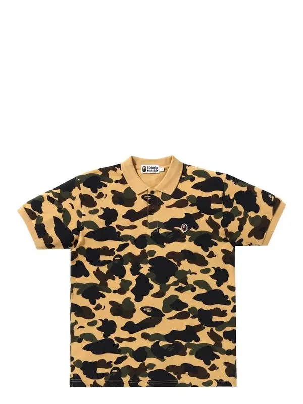 A BATHING APE 1st Camo One Point Polo Shirt - Yellow