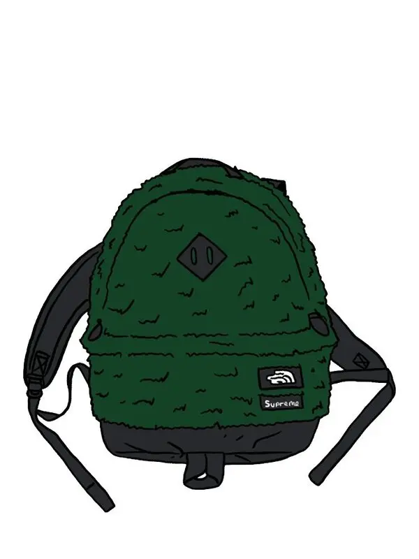 Supreme The North Face Faux Fur Backpack - Green
