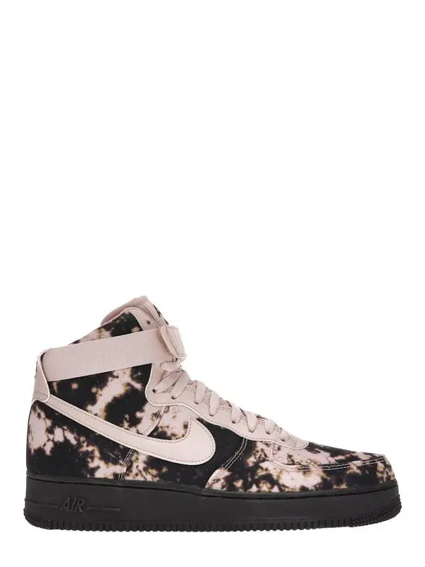 Nike Air Force 1 High Acid Wash Print Sneakers - Black/particle Beige