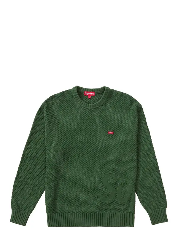 Supreme Textured Small Box Sweater - Green