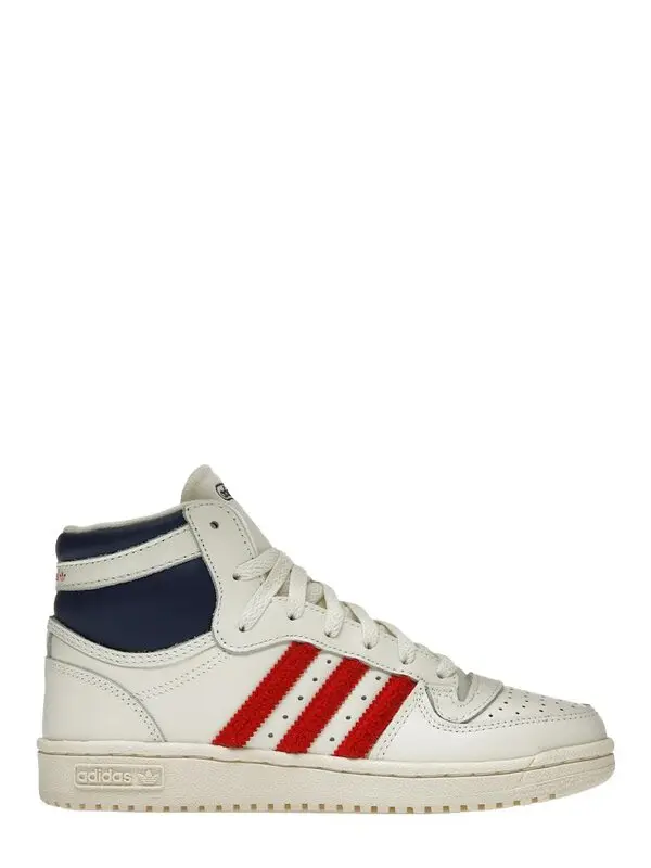 Adidas Top Ten Rb High-top Sneakers - Cream White/night Sky Blue/vivid Red