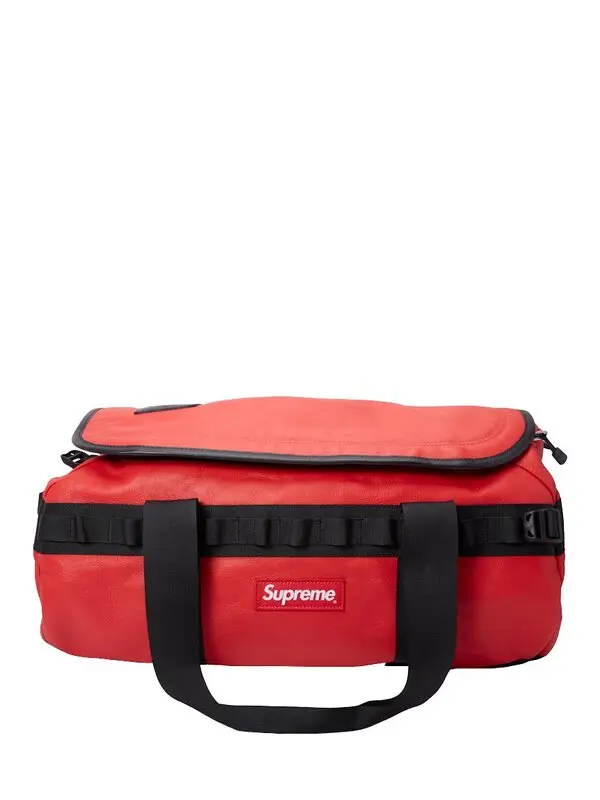 Supreme The North Face Leather Base Camp Duffel - Red