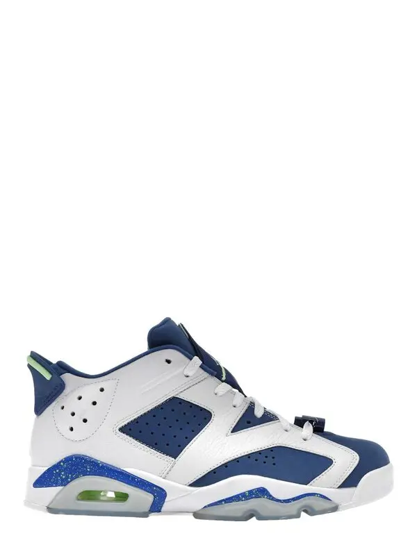 JORDAN 6 Retro Low Sneakers - White/ghost Green/insignia Blue