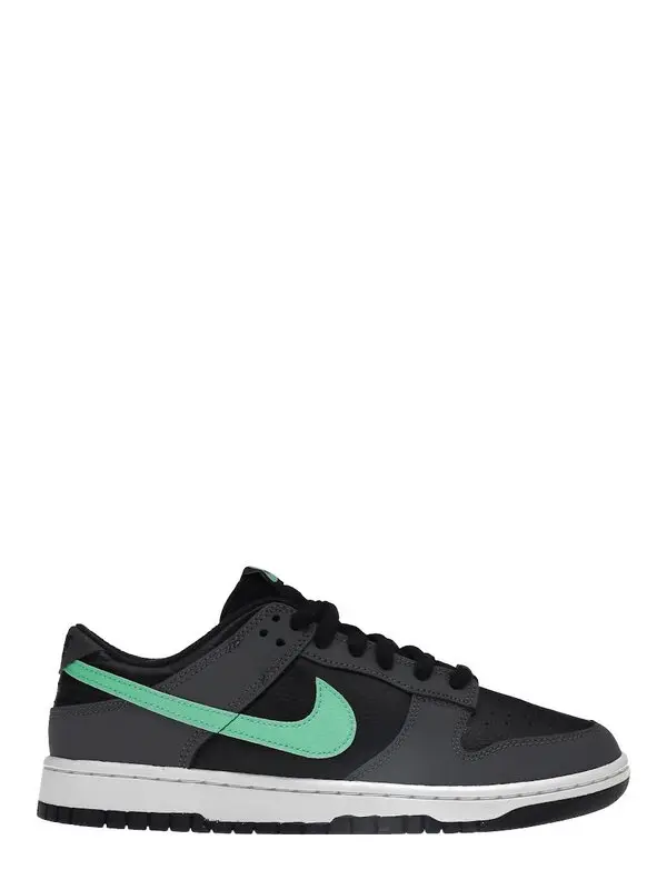 Nike Dunk Low Retro Sneakers - Black/dark Grey/green Glow