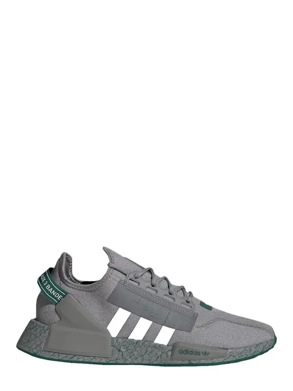 Adidas Nmd R1 V2 Crackled Sneakers - Grey Three/cloud White/collegiate Green