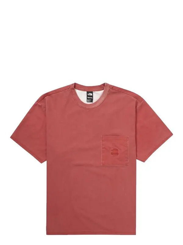 Supreme The North Face Pigment Printed Pocket Tee Shirt - Red