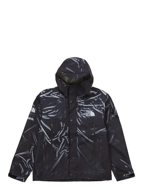 Supreme The North Face Printed Taped Seam Shell Trompe L'oeil Jacket - Black