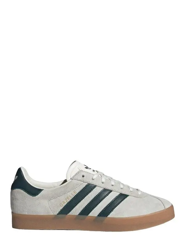 Adidas Gazelle Lace Up Sneakers - Off White/collegiate Green/gold Metallic