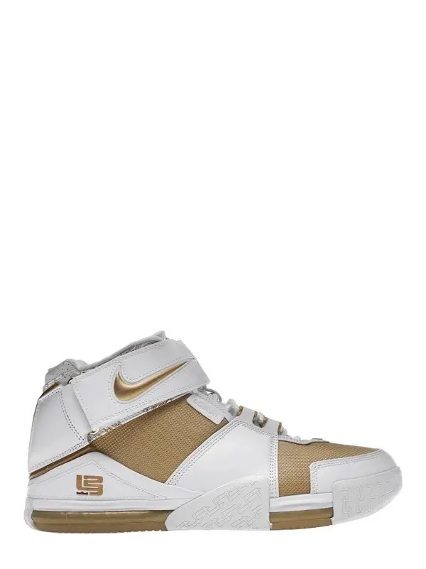 Nike Lebron Zoom 2 Maccabi Sneakers - White/metallic Gold/varsity Crimson