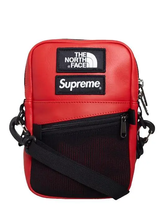 Supreme The North Face Leather Shoulder Bag - Red