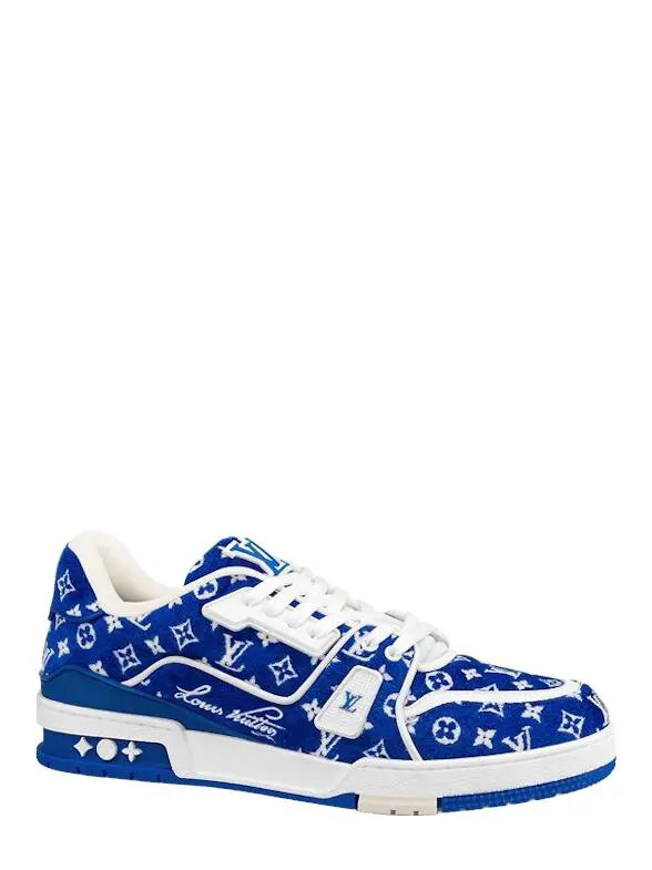 LOUIS VUITTON Trainer Monogram Textile - Blue/white