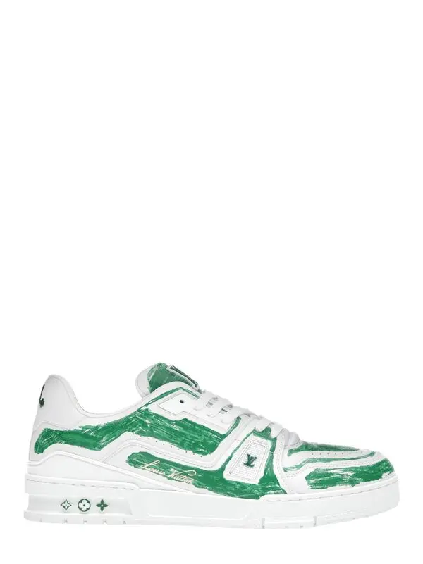 LOUIS VUITTON Trainer Coloredin Motif - Green/white