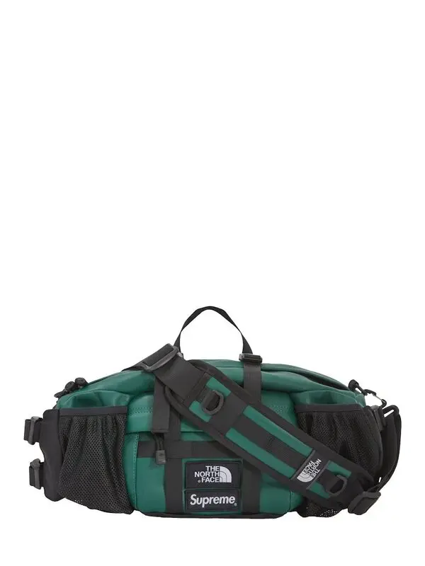 Supreme The North Face Leather Mountain Waist Bag - Dark Green