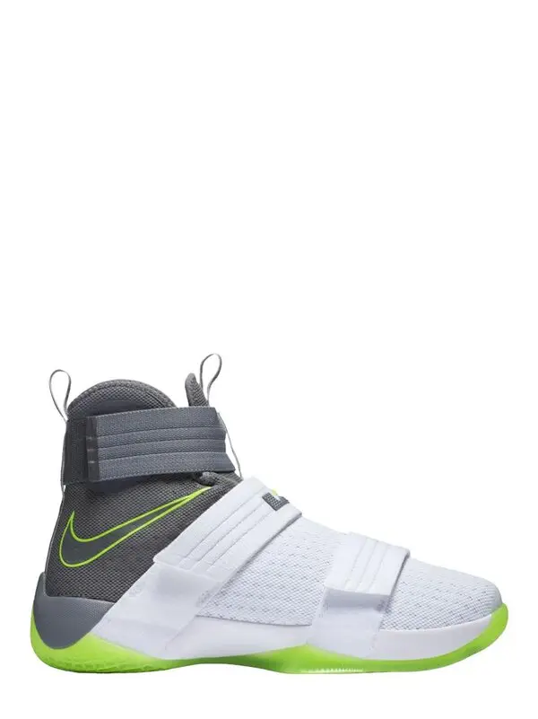 Nike Lebron Zoom Soldier High-top Sneakers - White/cool Grey/electric Green