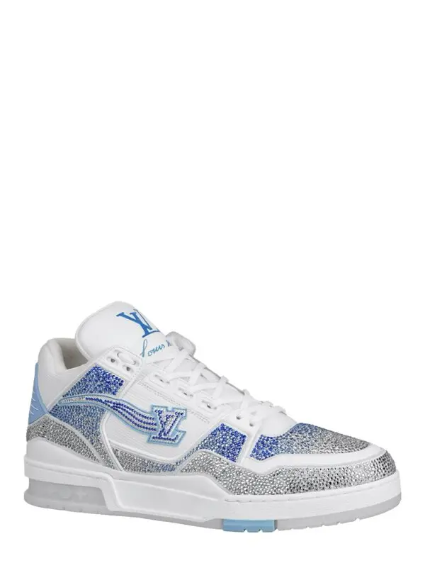 LOUIS VUITTON Trainer Azur Stonein Sneakers - White/blue