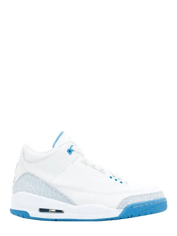 JORDAN 3 Retro Sneakers - White/harbor Blue/boarder Blue