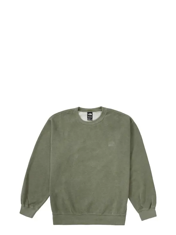 Supreme The North Face Pigment Printed Crewneck Sweatshirt - Olive
