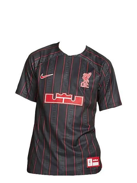 Nike Lebron X Liverpool F.c. Drifit Stadium Soccer Jersey - Anthracite/gym Red