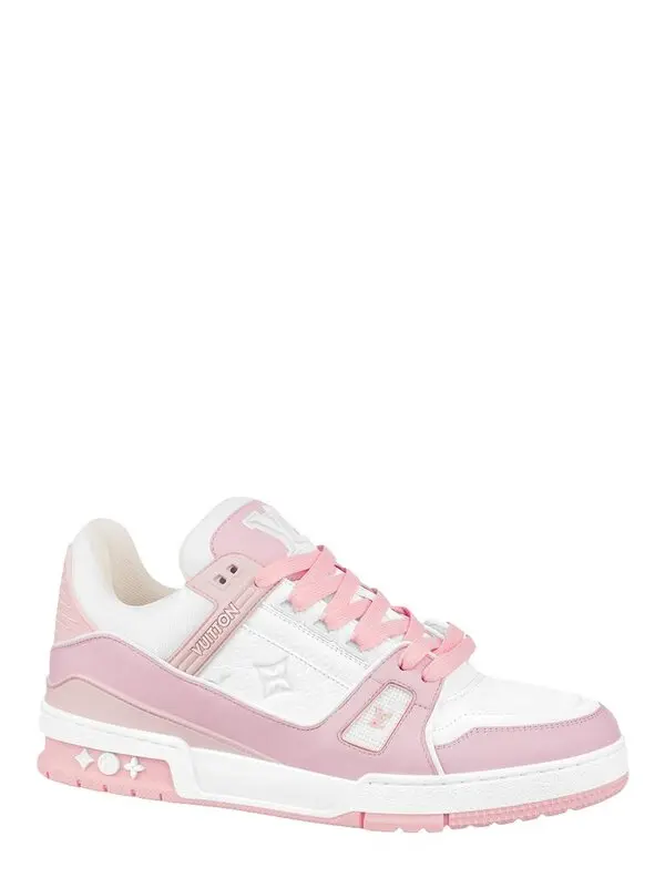 LOUIS VUITTON Low Top Trainer - Pink Rose/white