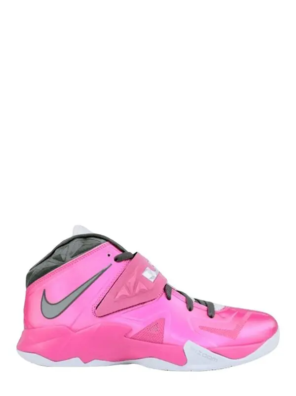 Nike Lebron Zoom Soldier 7 Kay Yow Sneakers - Pink Fire/grey Silver/white