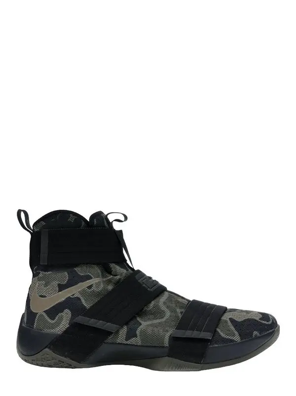 Nike Lebron Soldier Sfg Camo High-top Sneakers - Black/medium Olive Green/green Bamboo