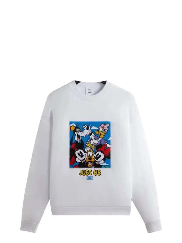 Kith X Disney Mickey & Friends Family Portrait Vintage Crewneck Sweatshirt - White