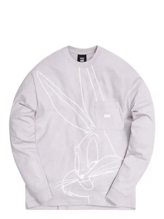 Kith X Looney Tunes Bugs Long Sleeve Pocket Quinn Tee Shirt - Mushroom