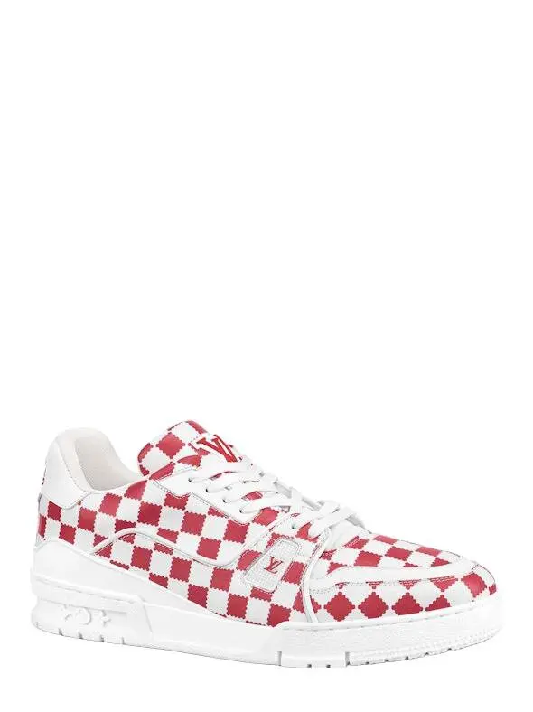LOUIS VUITTON Trainer Damierin - Red/white
